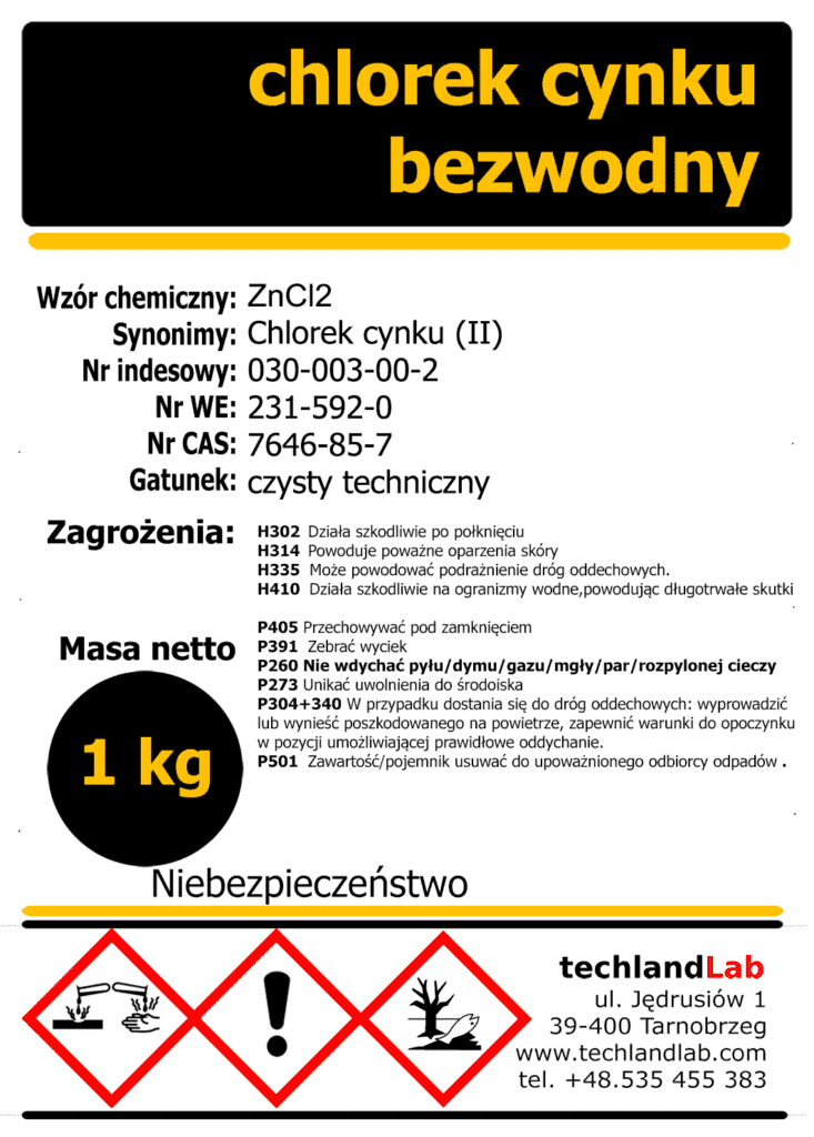Chlorek cynku bezwodny - TechlandLab